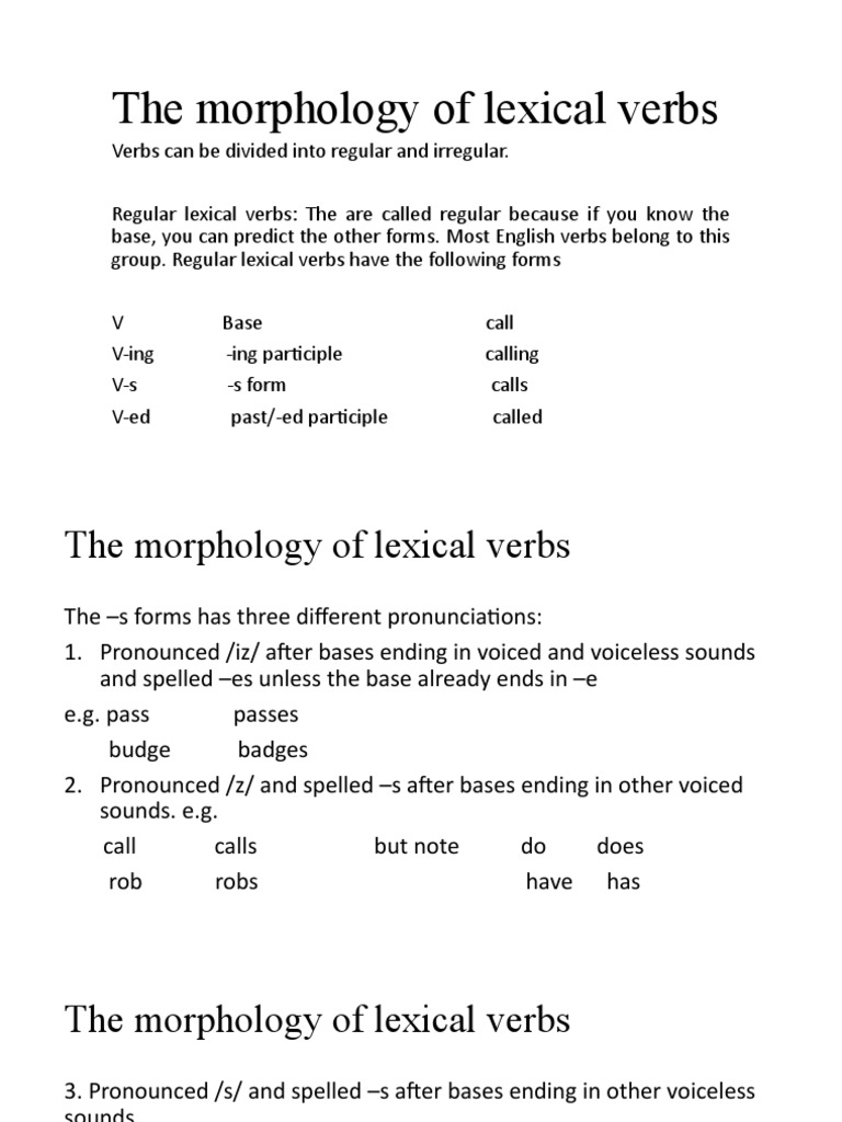 The Morphology and Syntax of Verbs: A Comprehensive Analysis of the ...