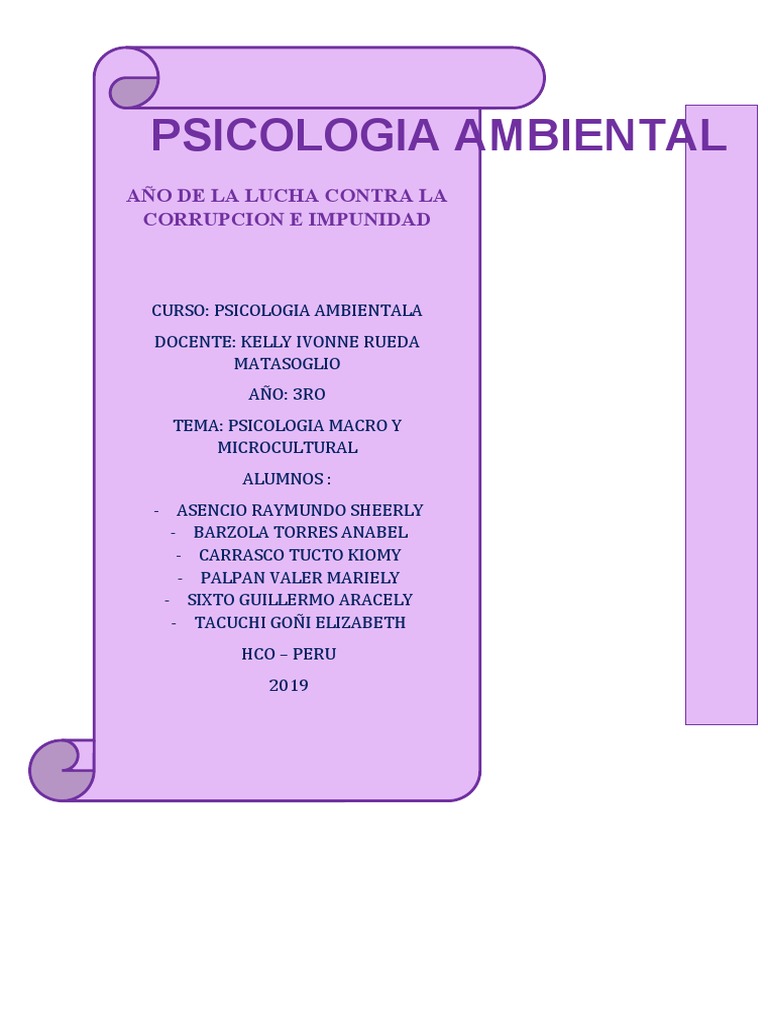 Psicología Macrocultural y Retos | PDF | Constructivismo (filosofía de ...