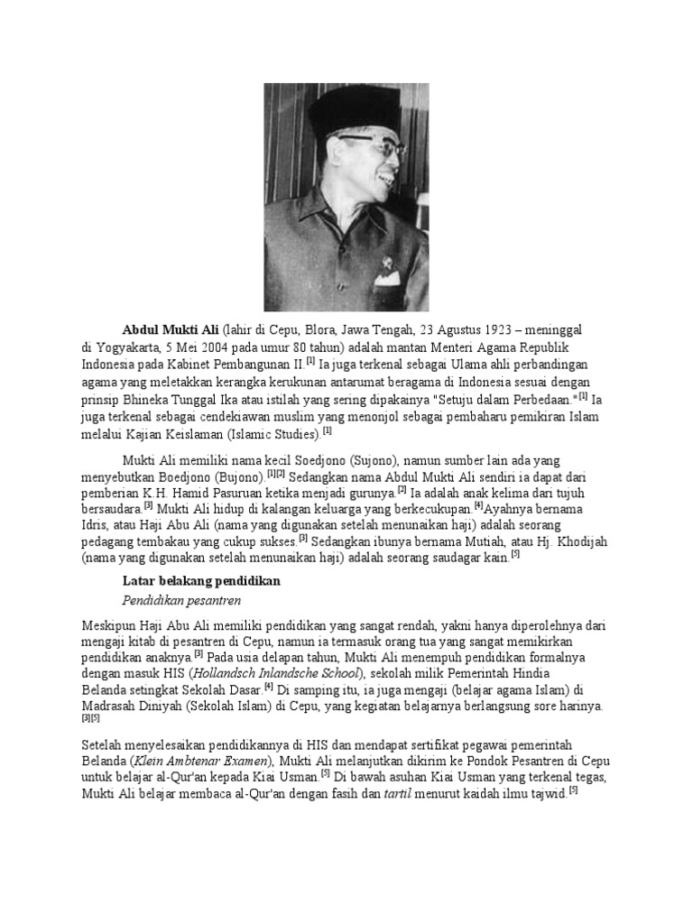 Abdul Mukti Ali | PDF