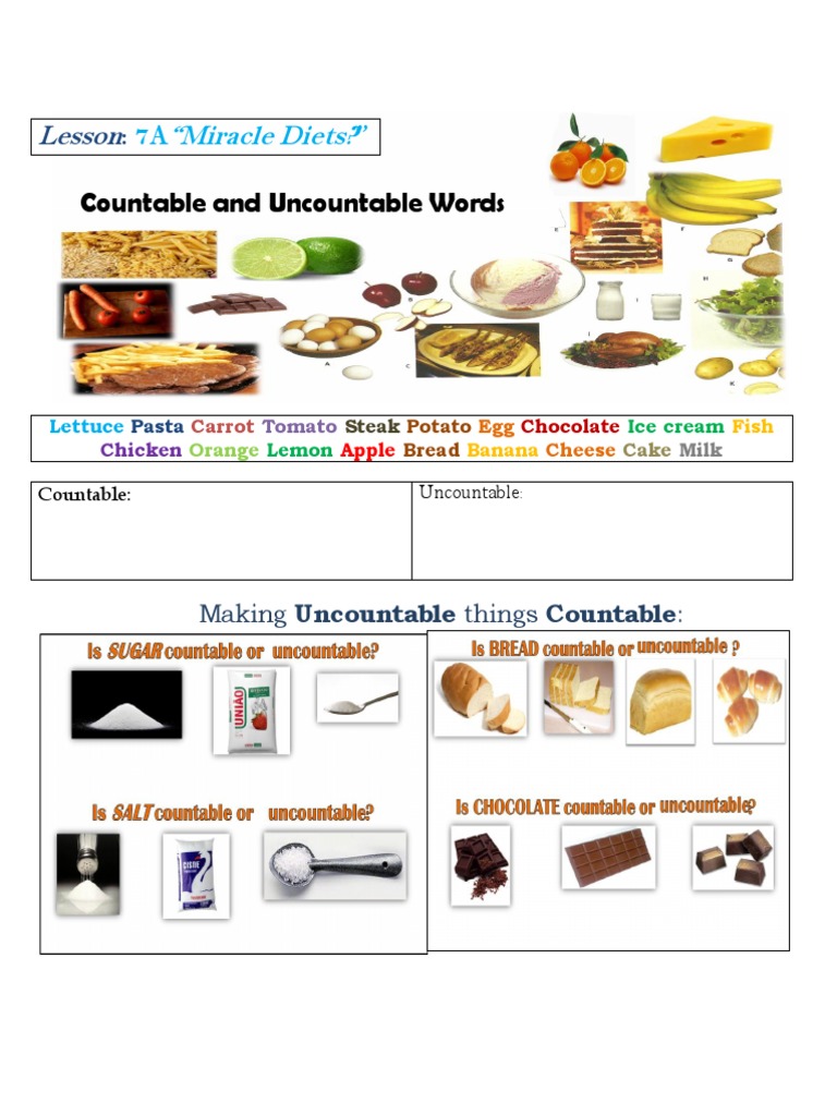 Countable and Uncountable Nouns | PDF