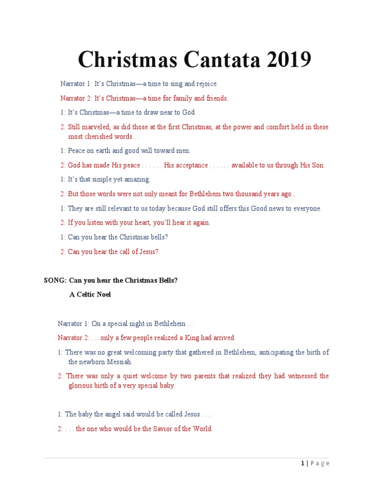 A Narration On The Story of Christmas | PDF | Christmas | Glory (Religion)