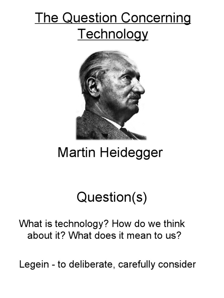 The Question Concerning Technology by Martin Heidegger | PDF ...