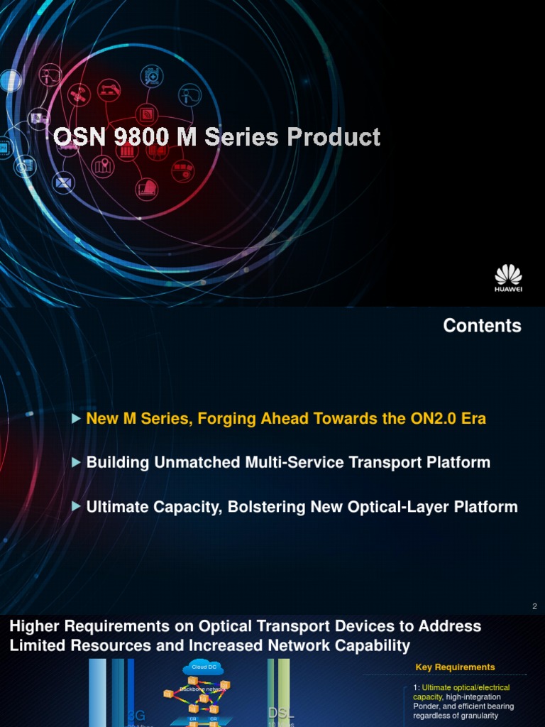 OSN 9800 M Series Product | PDF | Wavelength Division Multiplexing | Physical Layer Protocols