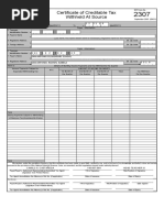 BIR Form 2307 PDF | PDF | Withholding Tax | Public Finance