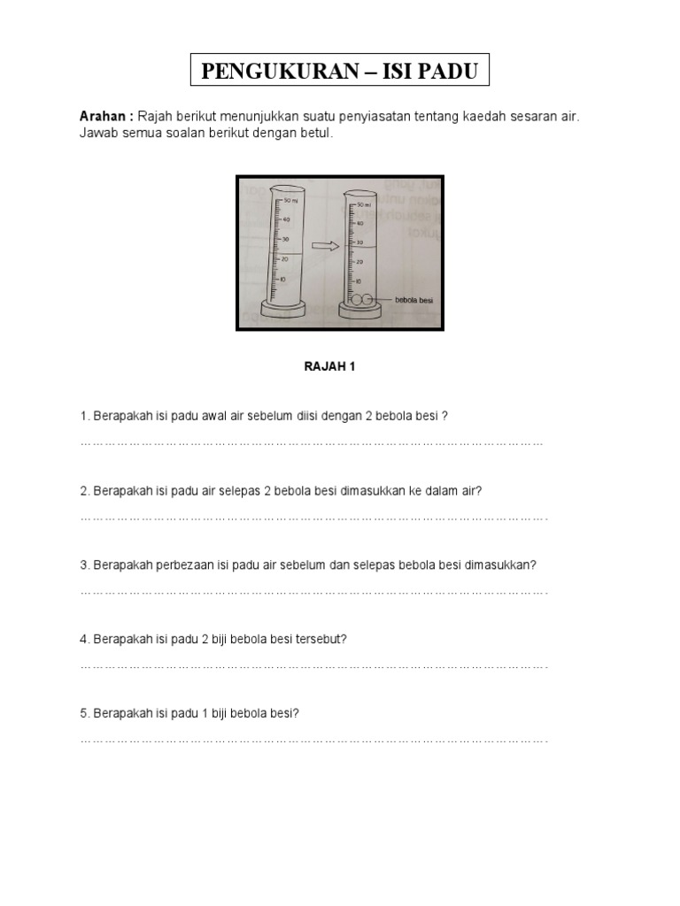 Pengukuran (Isi Padu) | PDF