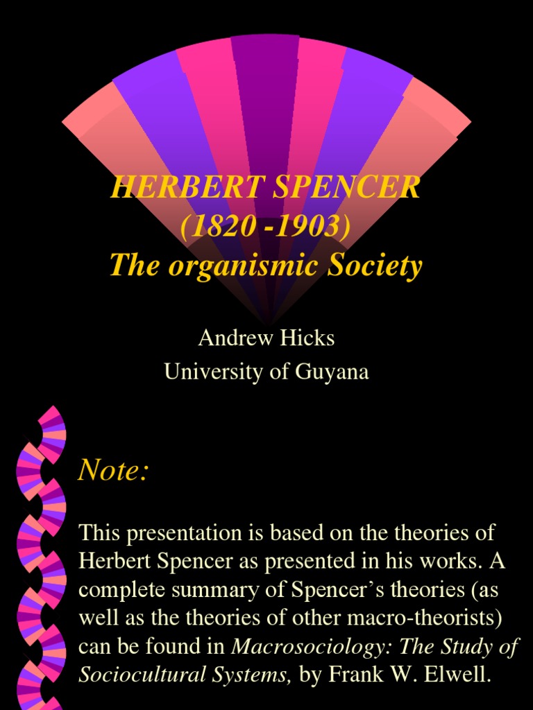 Herbert Spencer's Theories on Society | PDF | Sociocultural Evolution ...