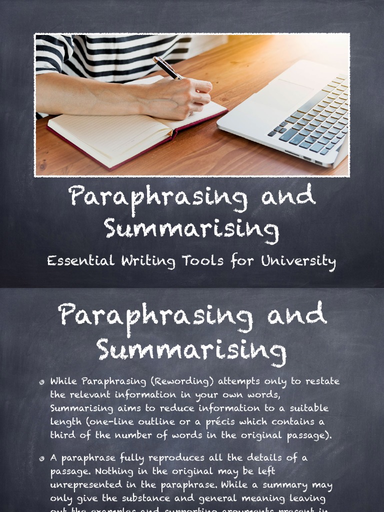 Paraphrasing and Summarising | PDF | Adjective | Communication