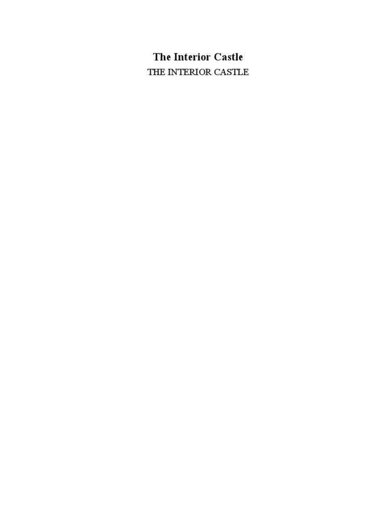 The Interior Castle | PDF | Prayer | Soul