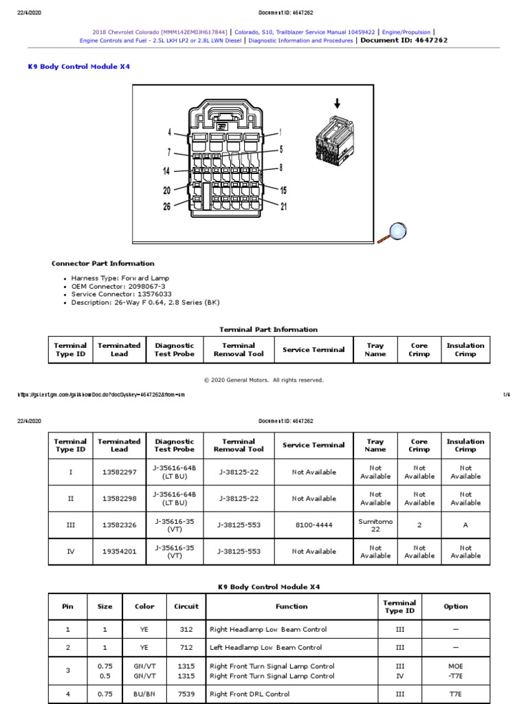 Body Control Module X4 | PDF | Relay | Electrical Connector