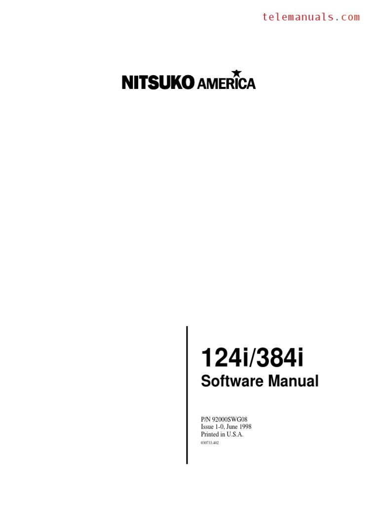 Nitsuko 124i - 384i Software Hardware Program Features | PDF ...