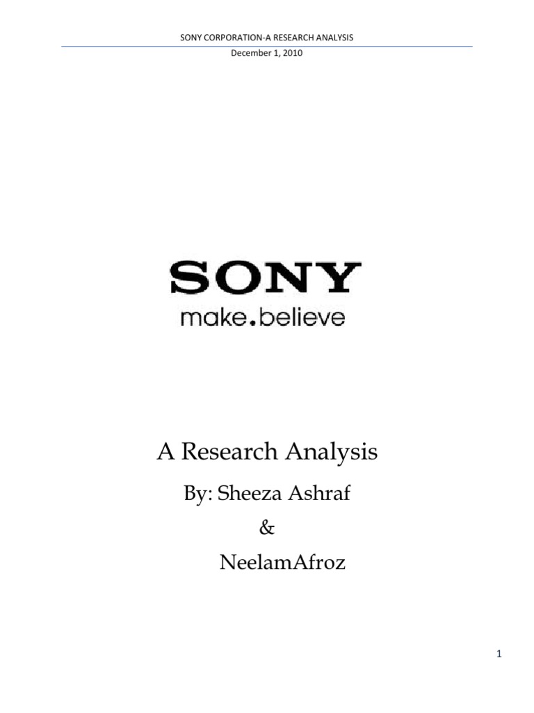 The Sony | PDF