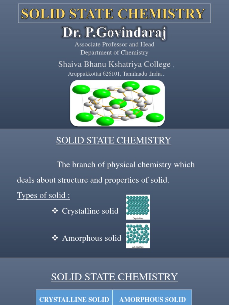 Solid State Chemistry | PDF | Semiconductors | Doping (Semiconductor)