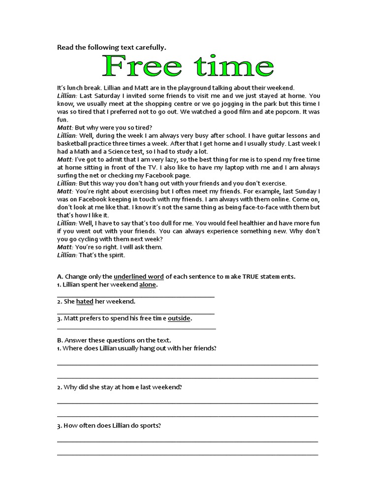 Read The Following Text Carefully | PDF