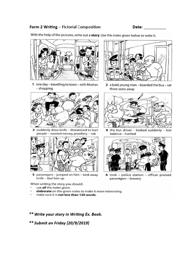 Form 2 Writing - Pictorial Composition Date | PDF