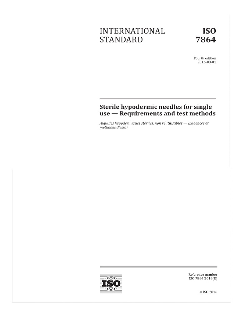 Iso 7864-2016 PDF | PDF