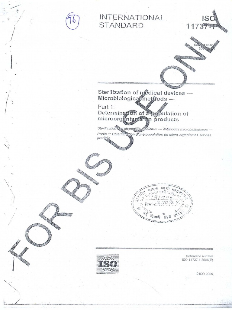 Iso 11737-1 | PDF