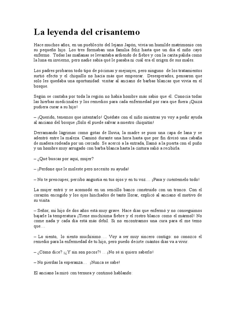 La Leyenda Del Crisantemo | PDF | Naturaleza