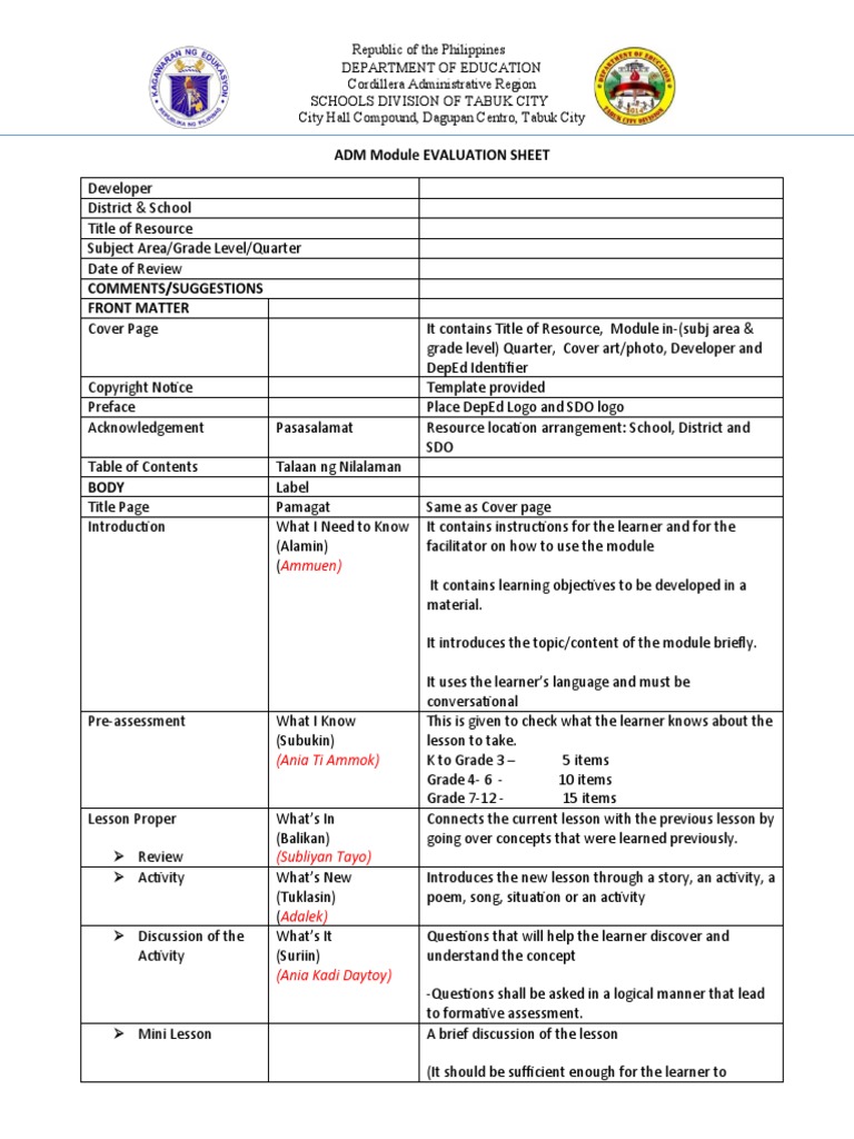 Evaluated ADM Modules | PDF | Book Design | Educational Psychology