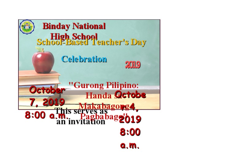 Teachers Day Celebration Program 2019 | PDF | Cooking, Food & Wine ...