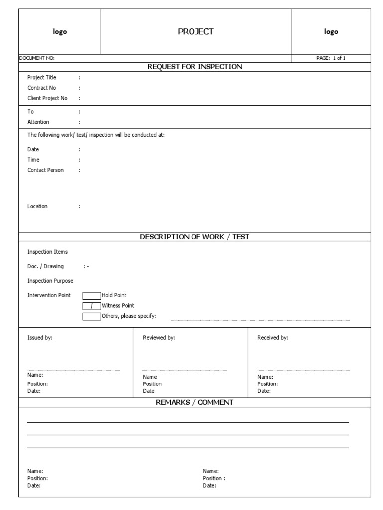 Notice of Inspection Template | PDF
