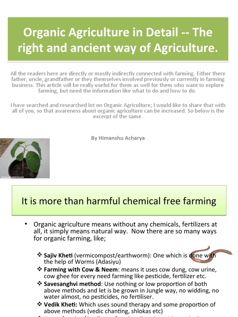 Organic Farming Presentation | PDF | Agriculture | Organic Farming
