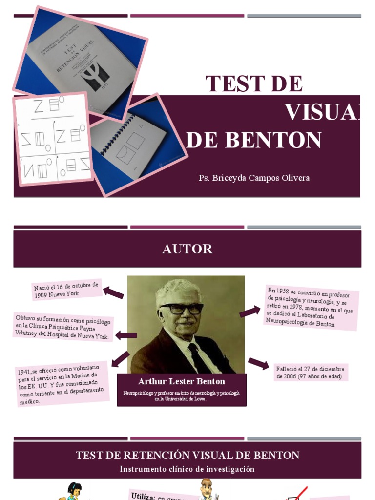 Test Benton: Evaluación Neuropsicológica | PDF | Cociente de ...