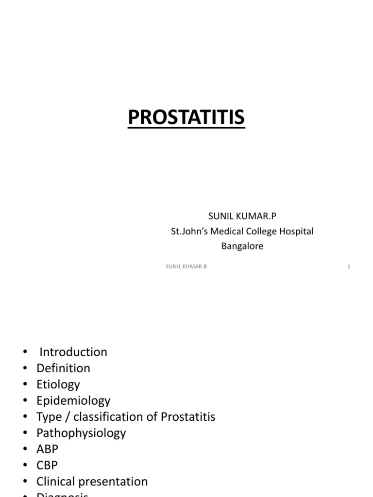 Prostatitis 200210141230 PDF | PDF | Urinary Tract Infection | Medicine