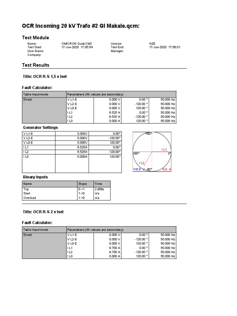 OCR Incoming 20 KV Trafo #2 GI Makale - QCM:: Test Module | PDF ...