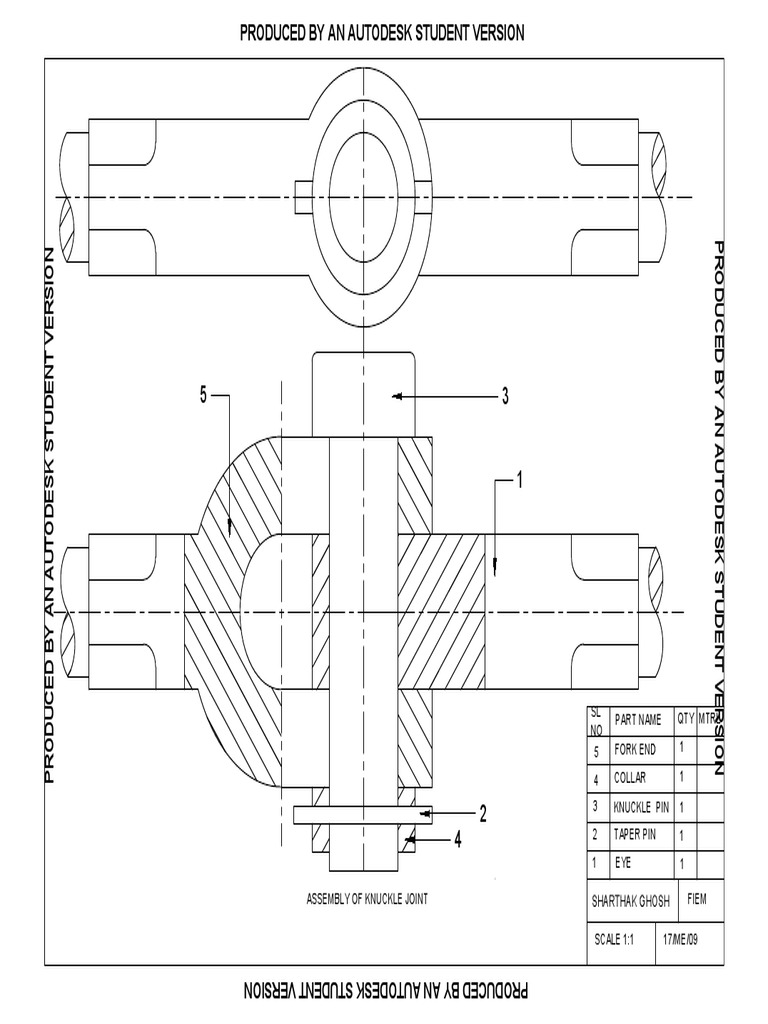 Assembly of Knuckle Joint | PDF