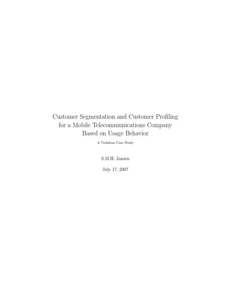 Customer Segmentation and Profiling Thesis | PDF | Market Segmentation ...
