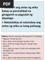 50 Halimbawa NG Salitang Kolokyal | PDF