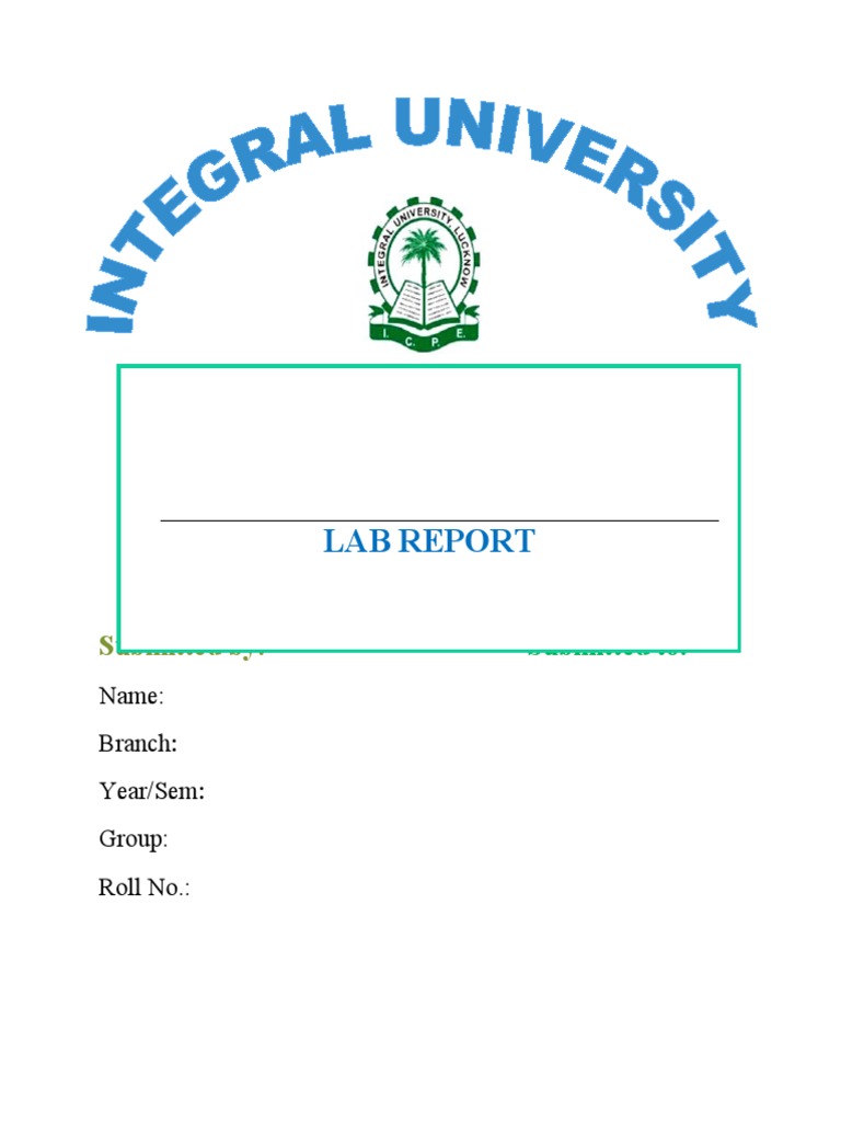Lab Report Front Page | PDF