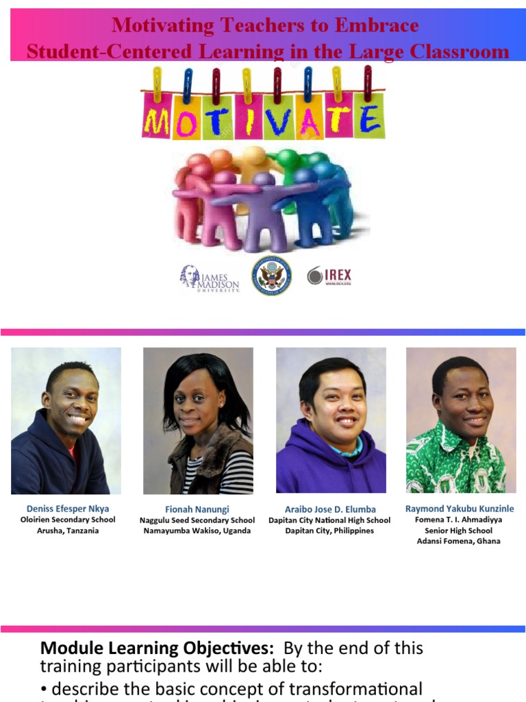 Motivating Teachers for Student-Centered Learning | PDF | Career & Growth