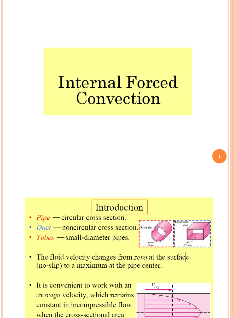 Internal Forced Convection | PDF | Teaching Methods & Materials ...