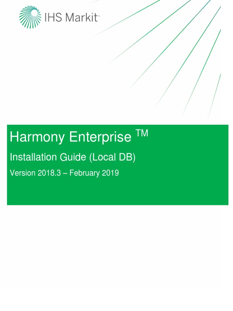 Harmony Enterprise: Installation Guide (Local DB) | PDF | Installation ...