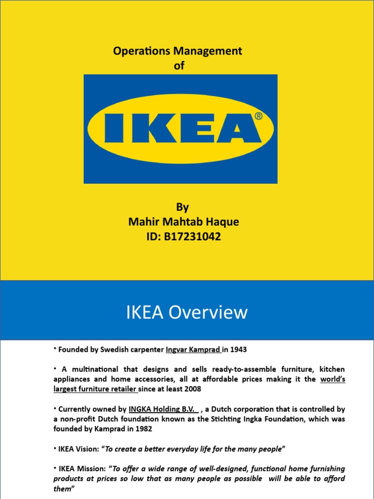Operations Management of IKEA | PDF | Operations Management | Supply Chain