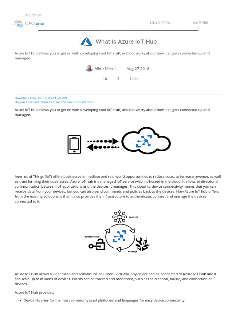 What Is Azure IoT Hub | PDF | Microsoft Azure | Internet Of Things