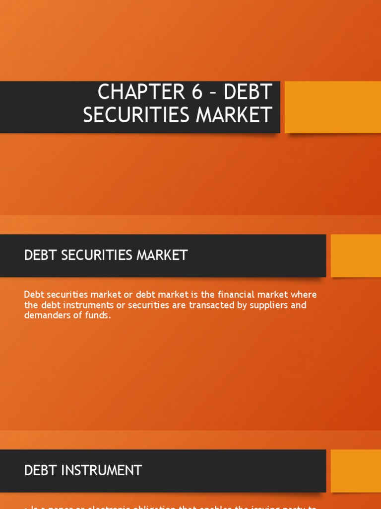 Overview of Debt Securities Market | PDF | Debt | Securities (Finance)