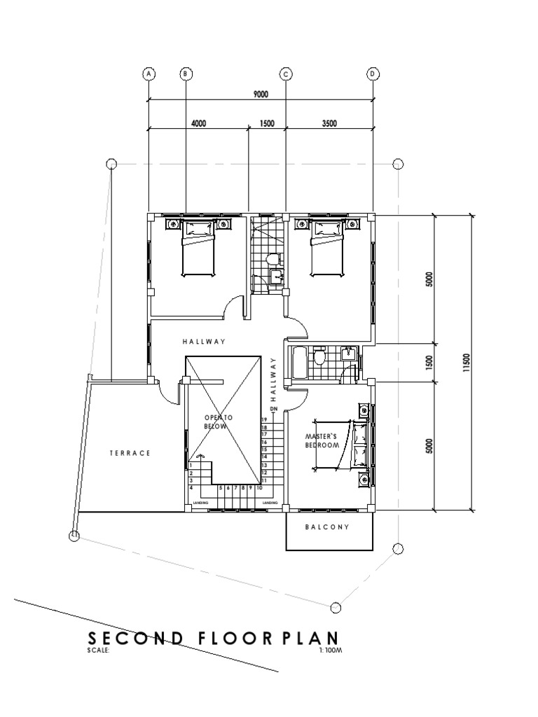 Second Floor Plan: A C D B | PDF