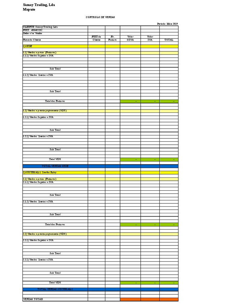 Mapas de Controlo Compras Vendas | PDF | Business