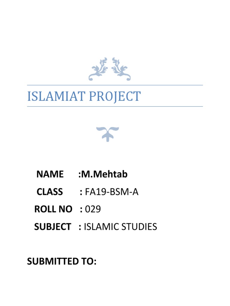 Project of Islamiat A3 | PDF | Violence | Religion And Belief