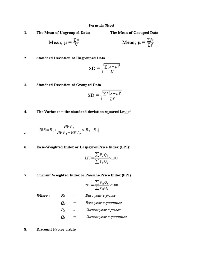 Mean Mean : X N FX F | PDF | Standard Deviation | Statistical Theory