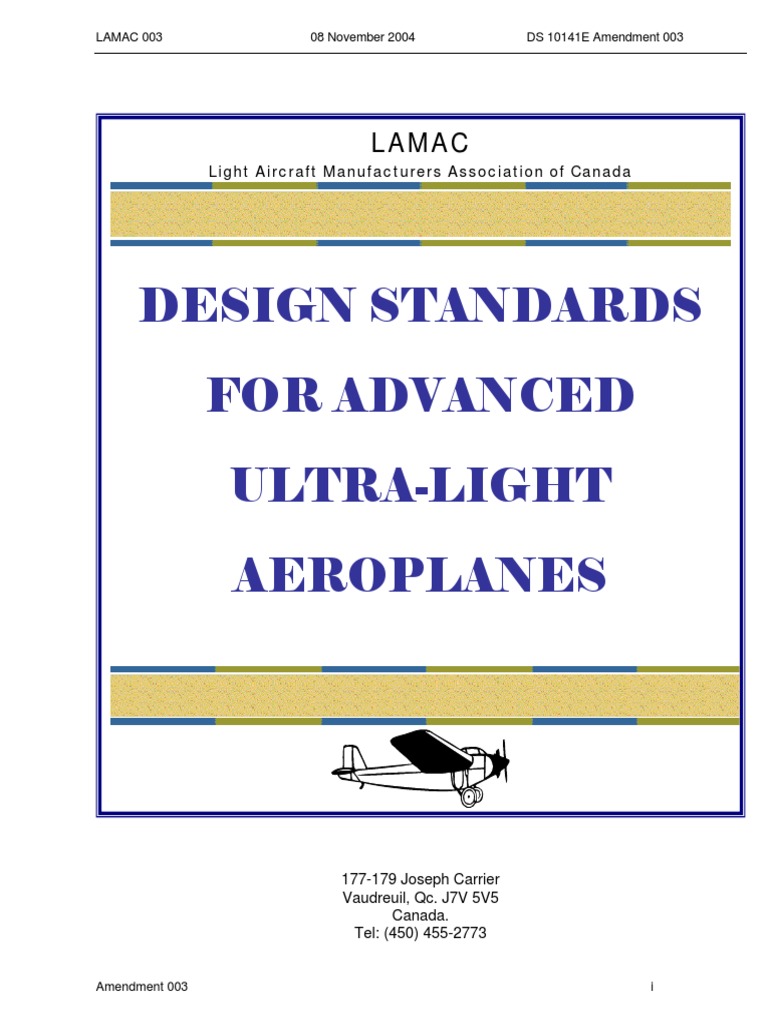 Lamac Ultralight Design Standard | PDF | Flap (Aeronautics) | Aircraft ...