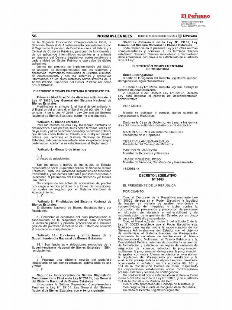 Decreto Legislativo 1440 PDF | PDF