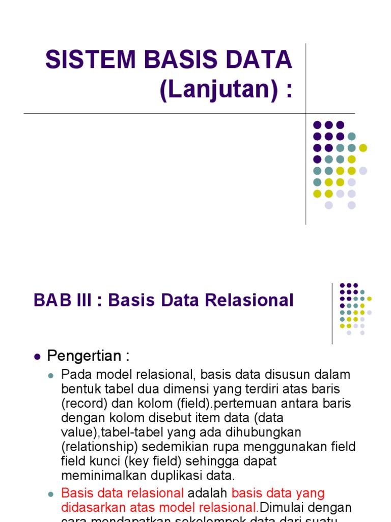 Basis Data Lanjut PDF | PDF | Komputer | Teknologi & Rekayasa