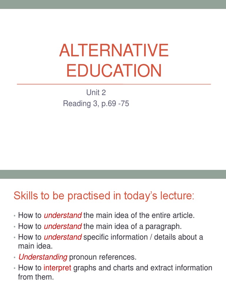 Alternative Education Options | PDF | Statistics | Curriculum