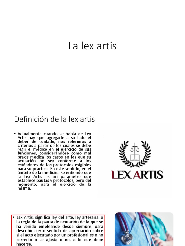 La Lex Artis PDF | Descargar gratis PDF | Derecho penal | Comportamiento
