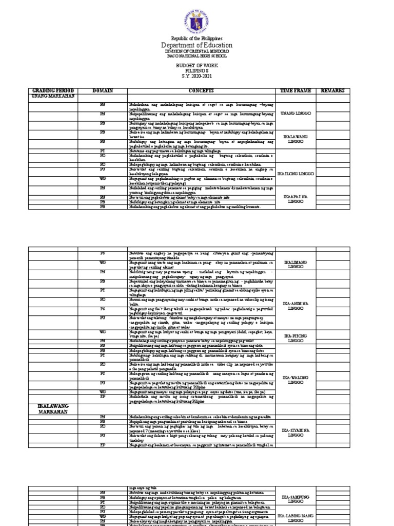 Bow Filipino 8 | PDF