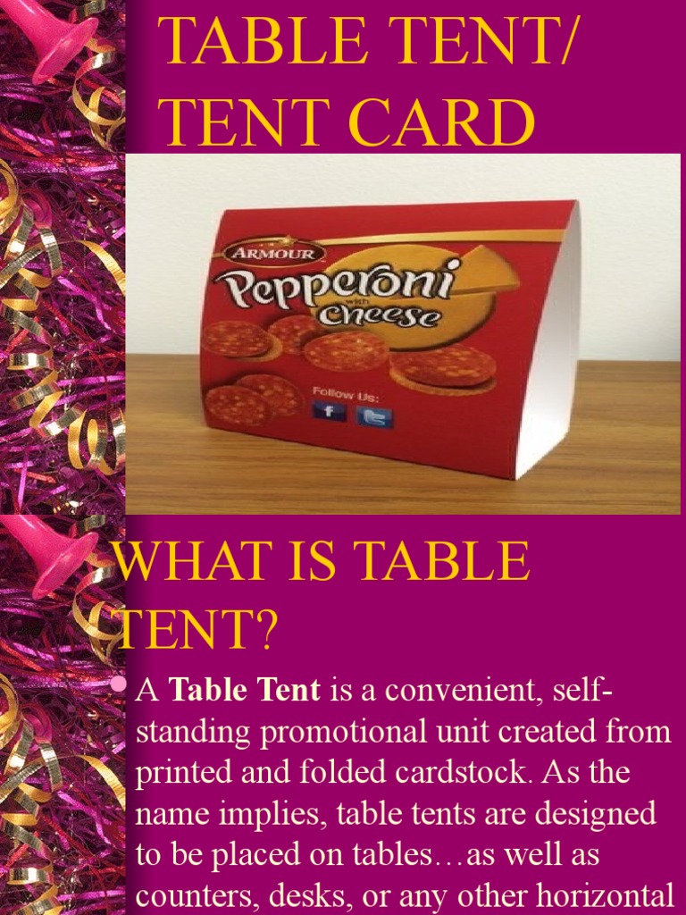 Table Tent | PDF