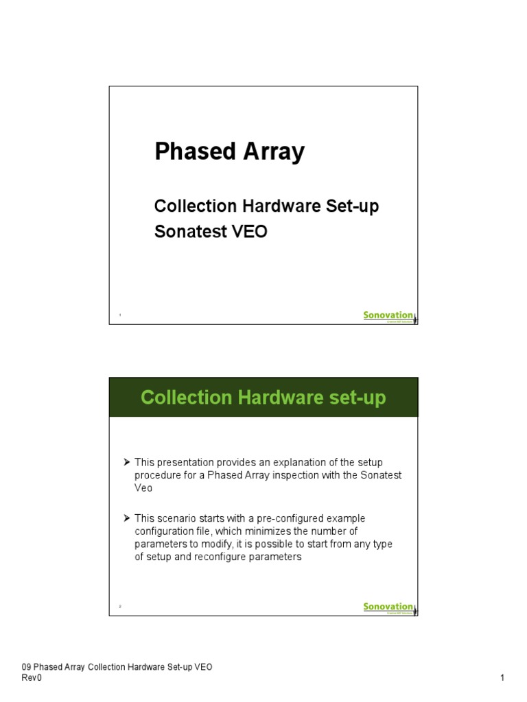 Phased Array Setup Guide for VEO | PDF | Array Data Structure | Applied ...
